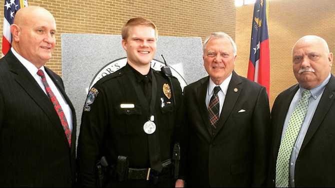 Conyers officer awarded for heroism - The Covington News