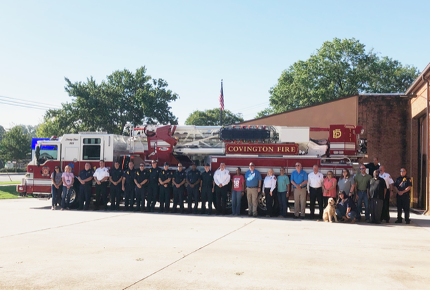 Covington Fire Department celebrates new platform vehicle - The ...