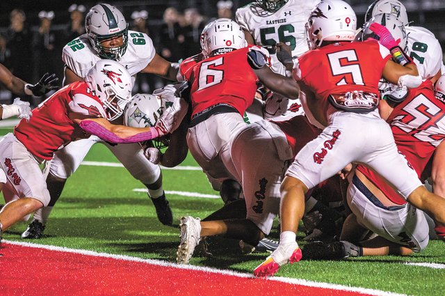Loganville Red Devils football outlasts Eastside Eagles football in ...