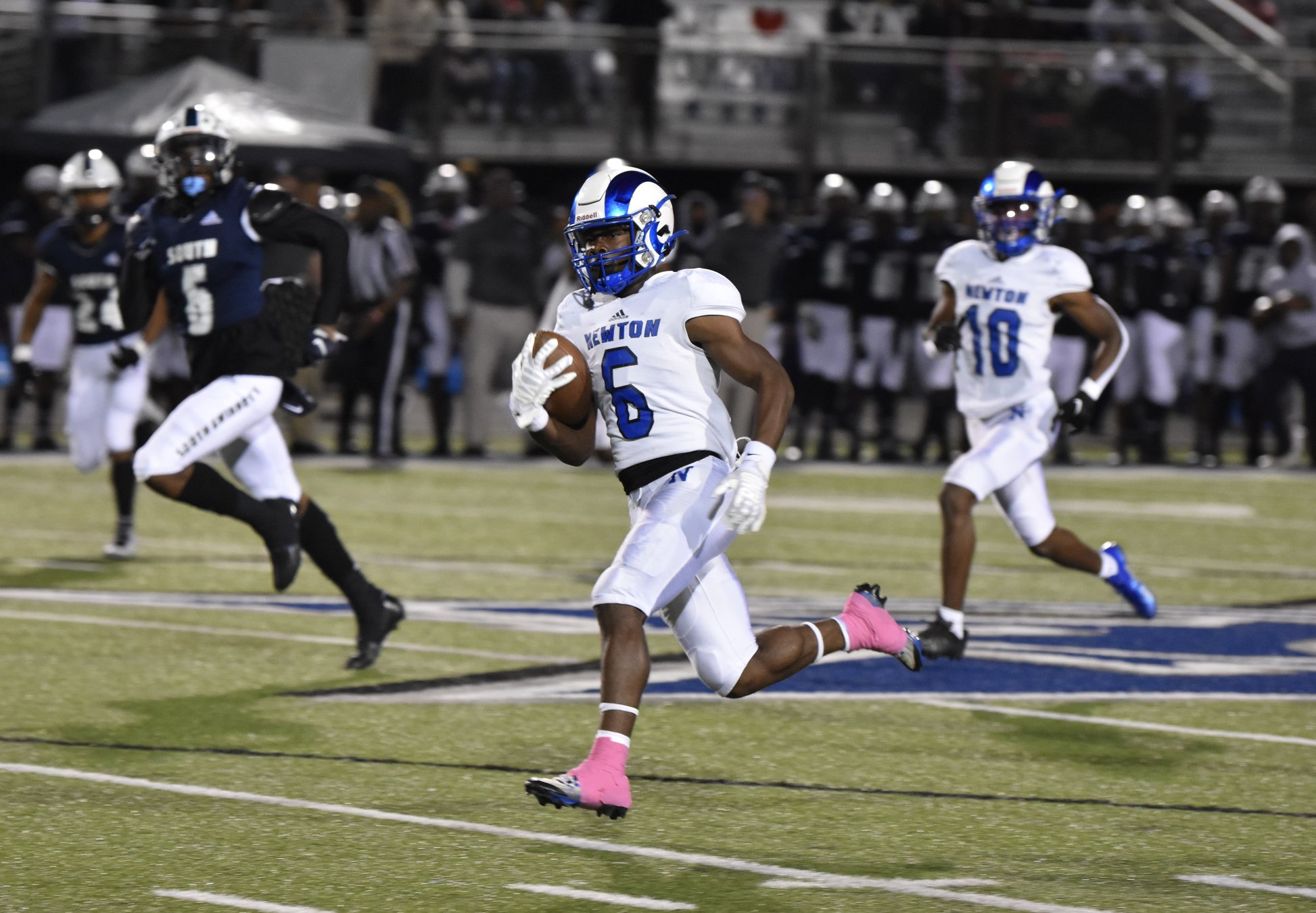 Zion Johnson's big night against South Gwinnett punches Newton football ...