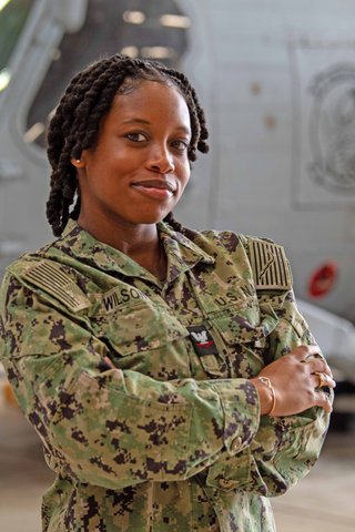 Jameela Wilson serves in the U.S. Navy Helicopter Squadron in Japan ...